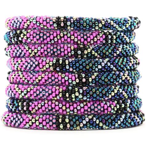 Nepal Glass Beaded Bracelets Lotus Sky Jewelry