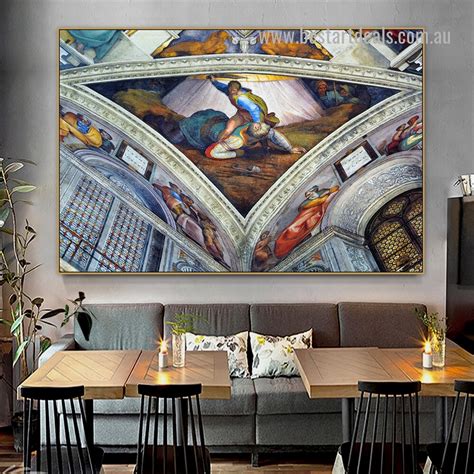 Sistine Chapel Ceiling David And Goliath Au
