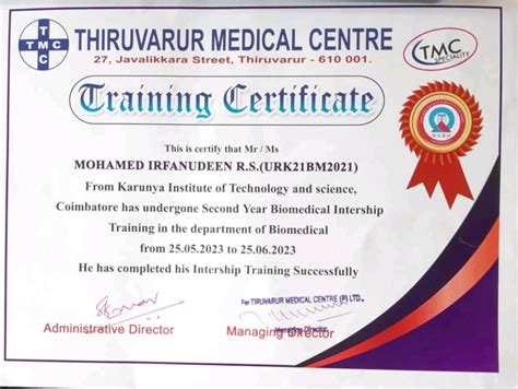 Mohamed Irfanudeen On Linkedin Internshipcompleted