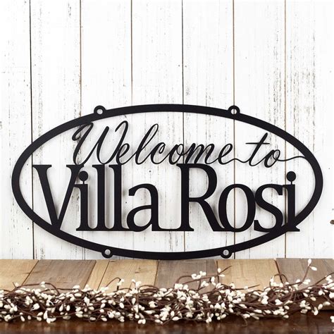 Custom Metal Sign Welcome Sign House Sign Name Sign Metal Wall Art
