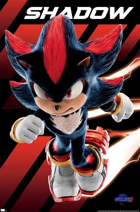 Sonic The Hedgehog 3 Shadow Wall Poster 34l X 224w