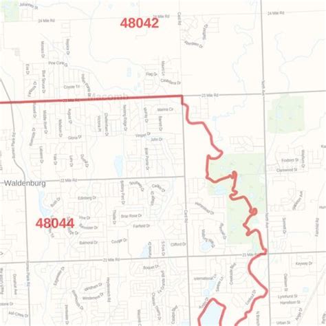 Macomb County Michigan Zip Codes Map