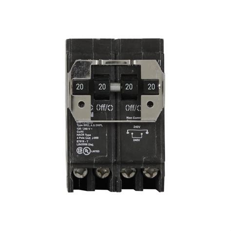 Dnpl220220 Eaton 20 Amp And 20 Amp Quad Circuit Breaker Canada Breakers