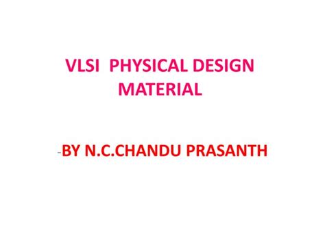 Placement In Vlsi Design Pptx