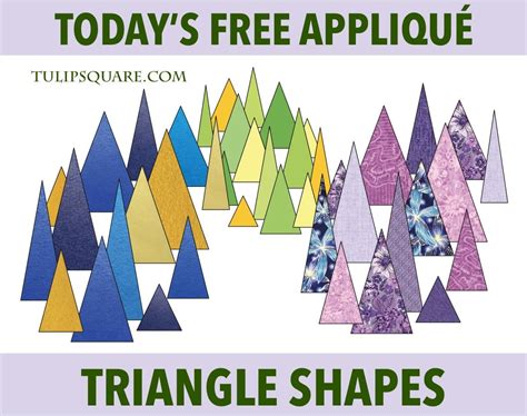 Free Appliqué Pattern Triangle Shapes Free Appliqué Pattern Triangle Shapes