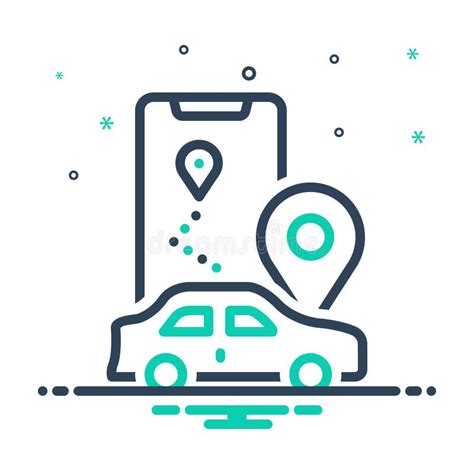 Mix Icon For Route Routing And Travel Stock Illustration Mix Icon For Route Routing And Travel Stock Illustration