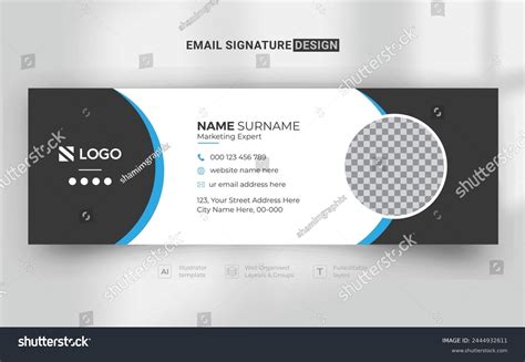 Colorful Email Signatures Template Vector Design Professional Email