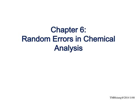 Ppt Chapter 6 Random Errors In Chemical Analysis Powerpoint