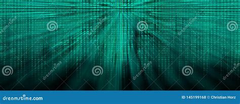 Glowing Red Binary Code On Screen With Word Digitalisierung German For