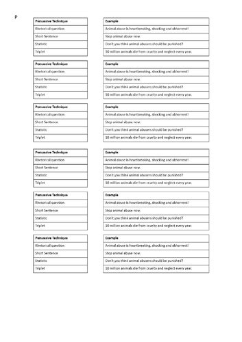 Persuasive Technique Mix And Match Teaching Resources
