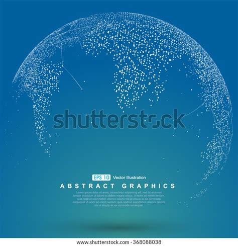 World Map Point Line Composition Representing Stock Vector Royalty