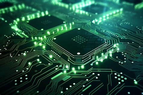 Premium Ai Image Detailed View Of A Contemporary Electronic Circuit Board With A Cpu Microchip