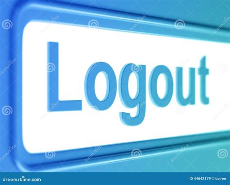 Logout Internet Blue Icon Stock Illustration Illustration Of Logging