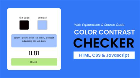 Color Contrast Checker Javascript Project Coding Artist