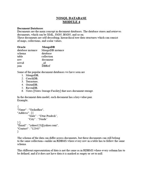 nosql module 4 pdf databases no sql