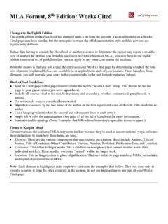 MLA Format 8th Edition Works Cited Mla Format 8th Edition Works Cited Pdf PDF4PRO