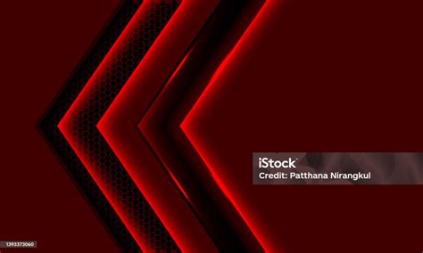 추상 빨간색 화살표 금속 육각형 메쉬 방향 그림자와 빈 공간 디자인 현대 미래 배경 벡터 0명에 대한 스톡 벡터 아트 및 기타 이미지 0명 강철 개념 Istock