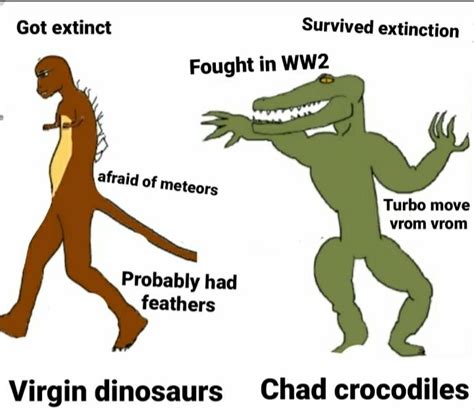 Virgin Dino Vs Chad Croc Scrolller