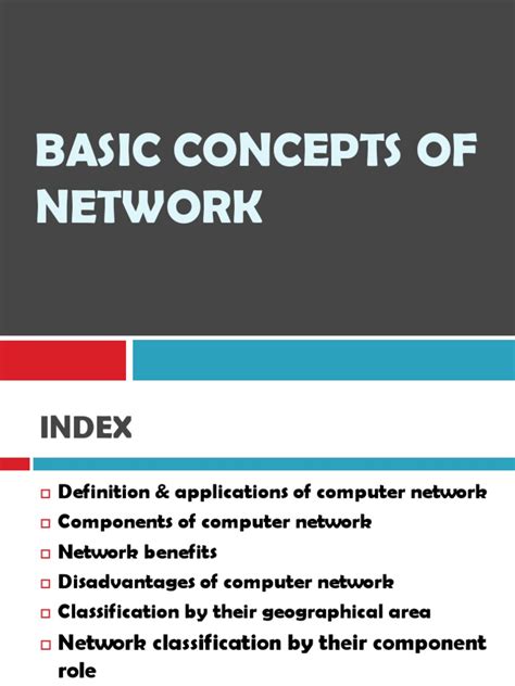 Basic Network Concepts Pdf Local Area Network Computer Network