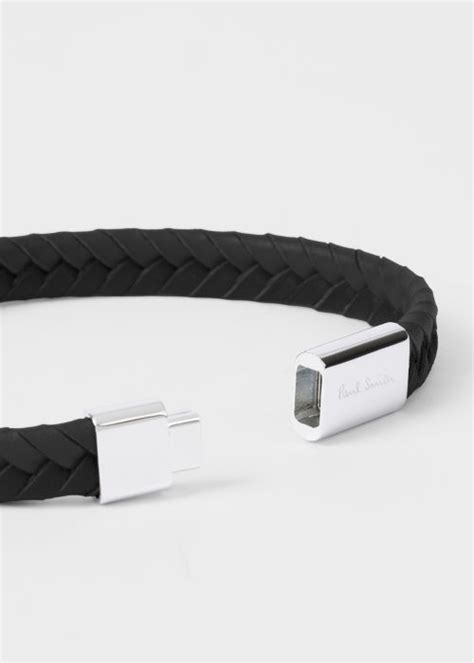 Black Braided Leather Bracelet