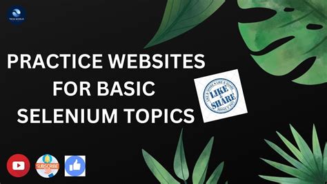 Practice Websites For Selenium Selenium Automation Java Testing