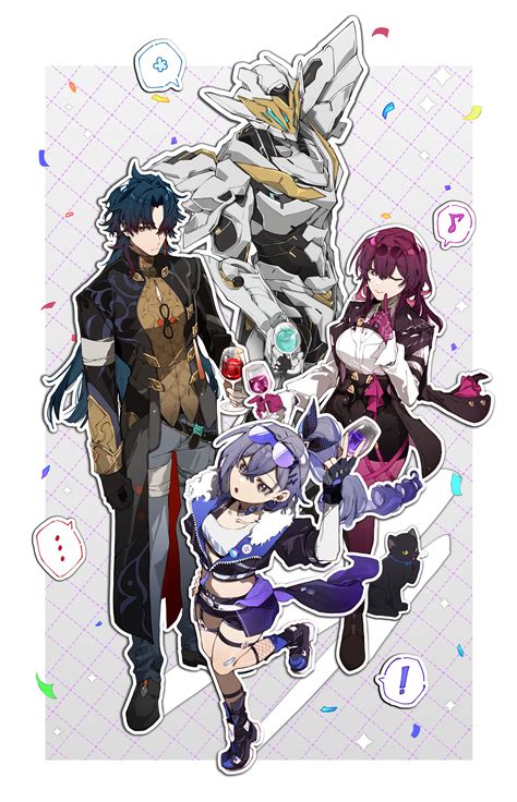 Kafka Silver Wolf Blade And Sam Honkai And More Drawn By Kradebii Danbooru