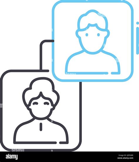 False Rejection Line Icon Outline Symbol Vector Illustration Concept