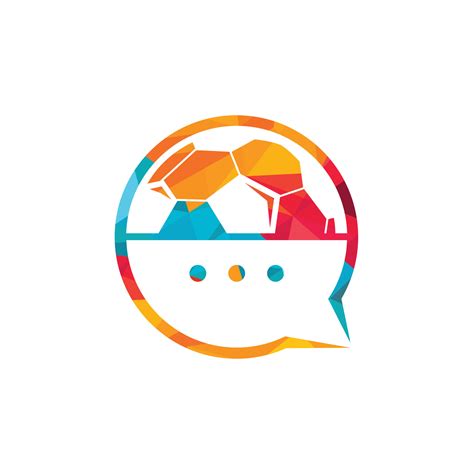 Football Talk Vector Logo Design Sports Chat Vector Logo Design