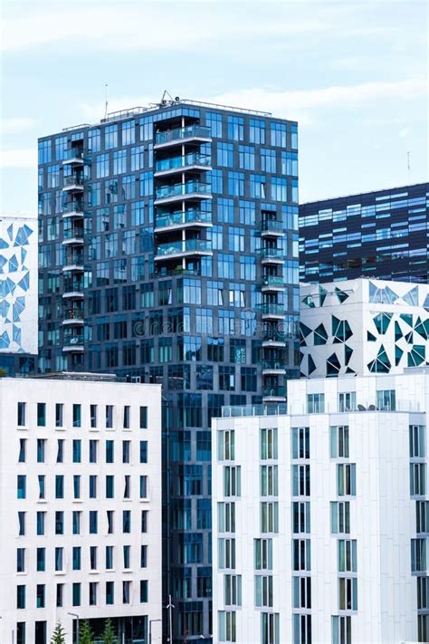 Oslo Skyline Modern City Architecture Real Estate Office Buildings At