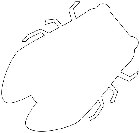 Outline Of Bug Free Printable Papercraft Templates