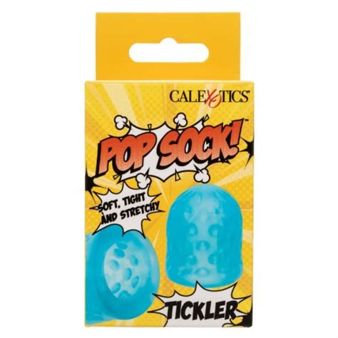 Pop Sock Tickler Textured Stroker Sleeve Blue Sex Toys At Adult Empire