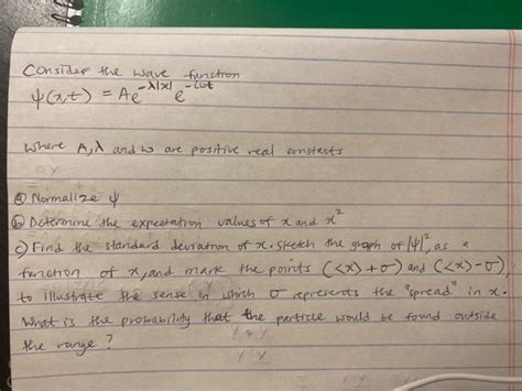 Solved ψ x t Aeλxeiωt Where A λ and ω are positive real Chegg com