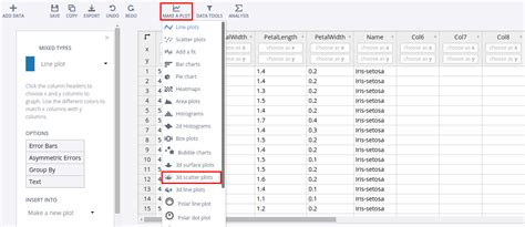 Make A 3d Scatter Plot Online With Chart Studio And Excel