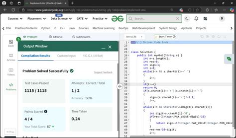 Gfg160 Dsa Java Gfg160 Geekstreak2025 Problemsolving Dasari Sharath Kumar