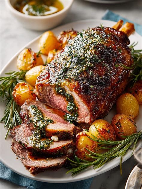 Roast Leg Lamb With Garlic And Herbs Perfectly Tender Feast Recipes Molly