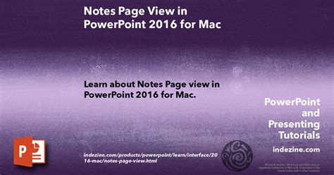 Notes Page View In PowerPoint For Mac