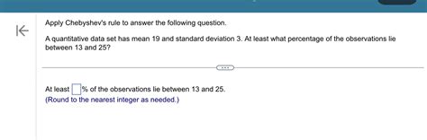 solved apply chebyshev s rule to answer the following