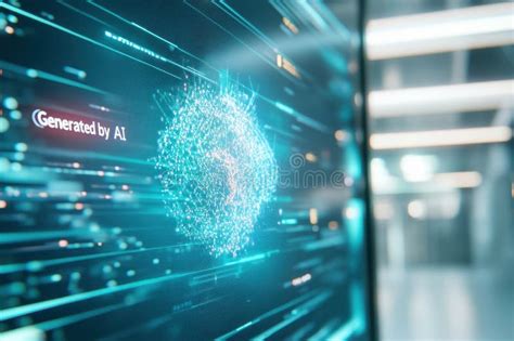 Discover A Blue Toned Futuristic Chatbot Interface Showcasing Ai Insights Stock Illustration