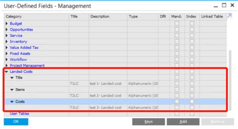 Udf Of Landed Costs In Sap Business One Sap B1 Mtc Systems