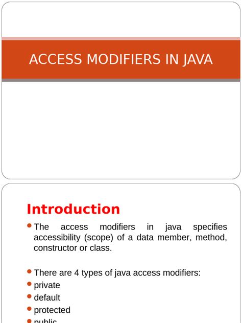 Java Access Modifiers Explained Pdf Programming Constructor