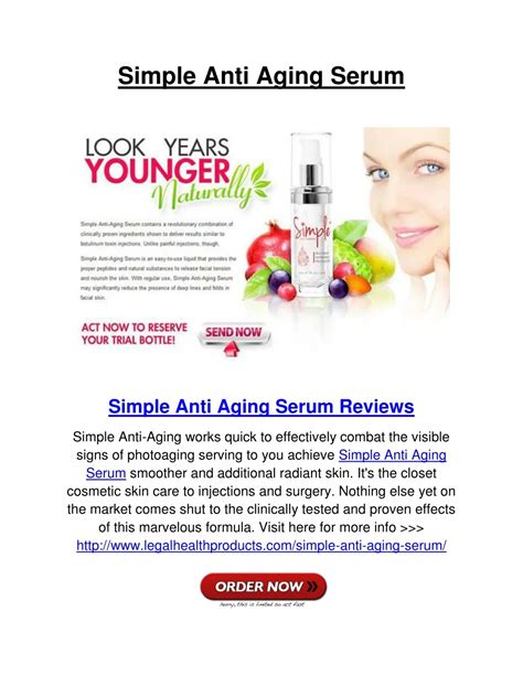 Ppt Simple Anti Aging Serum Powerpoint Presentation Free Download