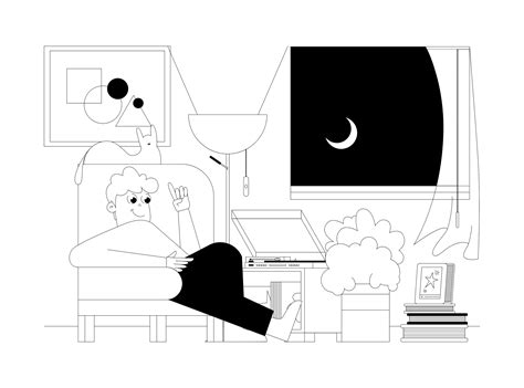 의자에 앉아 있는 사람의 흑백 그림 벡터 Unsplash의 무료 벽지 이미지