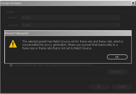 Solved Can T Use Custom AME Injest Preset In PP To Use As Adobe Community 9356780