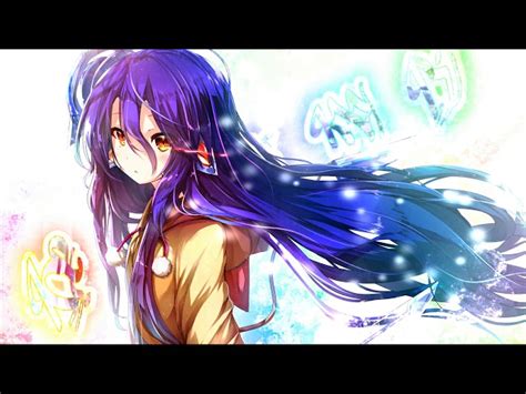 Аниме картинки девушка с синими волосами