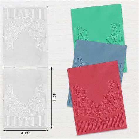 3 D Textured Impressions Background Embossing Folder Rose Flower Bow