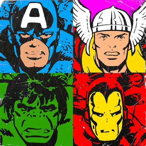 Pop Art Superhero Posters Artjula Pop Art Superhero Posters Artjula