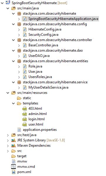 Code Ví Dụ Spring Boot Security Hibernate Mysql Eclipse Maven