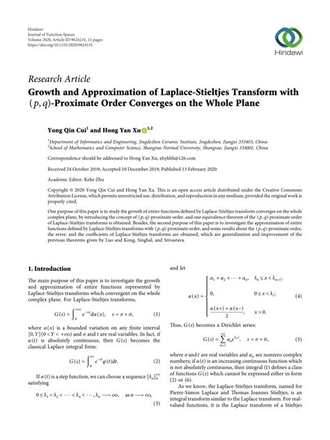 Pdf Growth And Approximation Of Laplace Stieltjes Transform With P