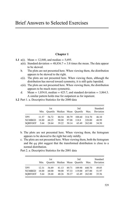Brief Answers To Selected Exercises Regression Modeling With