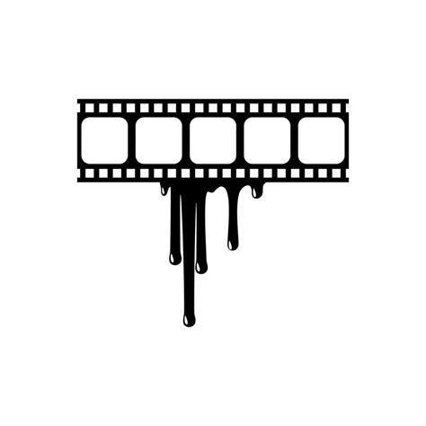 Silueta Del Cartel De La Película De Rayas Sangrientas Para El Símbolo